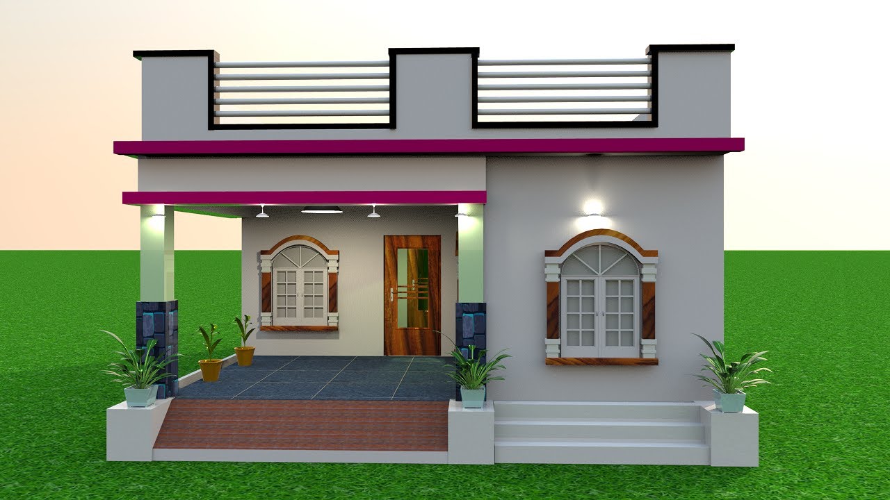 Village Home Design with 3 Bedromm and Barnda ,23 by 36 Ghanv ke ghar ...
