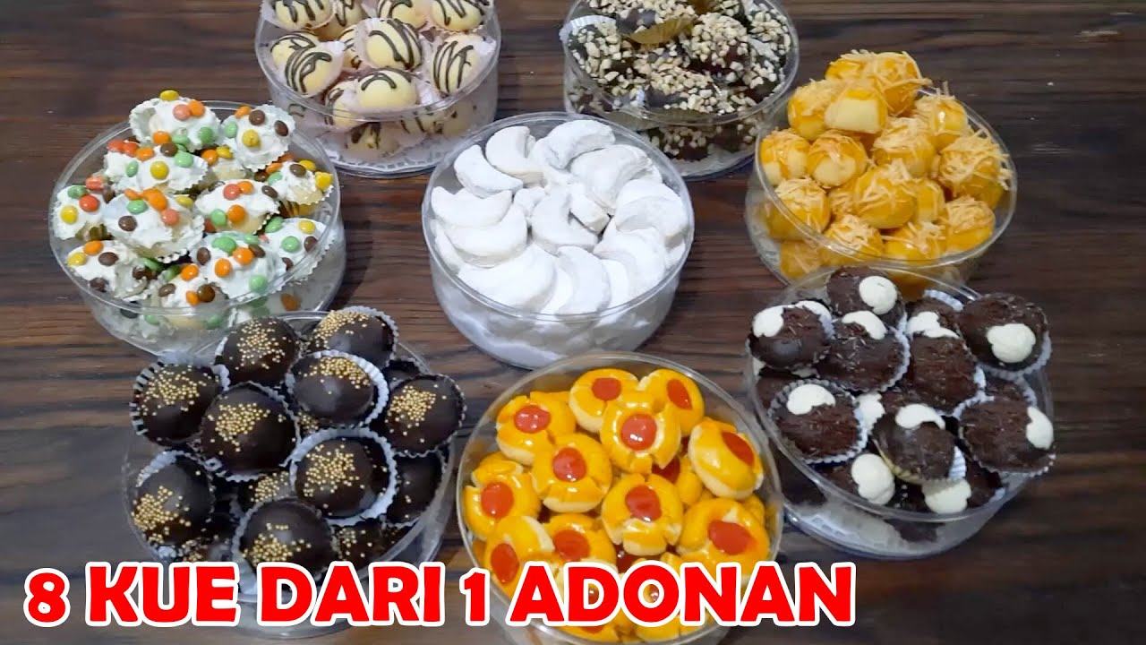 CUMA 1 ADONAN BISA JADI 8 KUE KERING BERBEDA !!! RESEP RAHASIA YANG WAJIB DICOBA !!! 🍪🍪 - YouTube