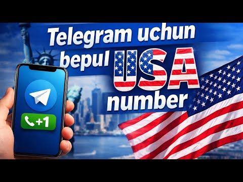 Telegram uchun bepul USA nomer olish | 2026 yangi usul