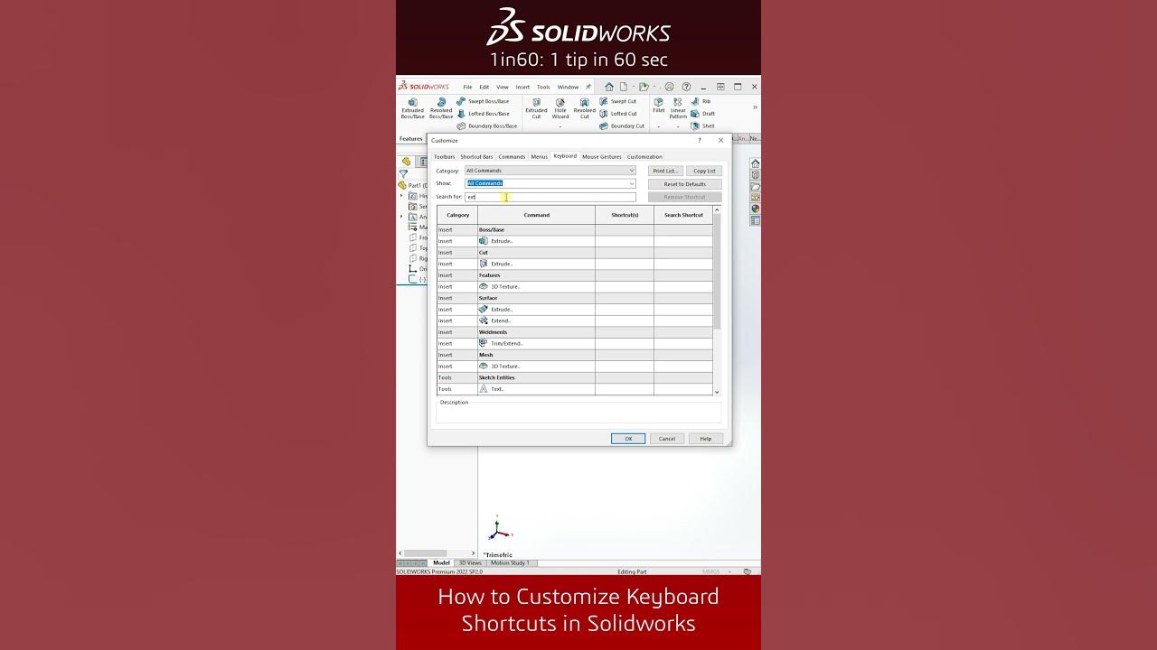 iCAD 1in60 Ep. 8 — Must-Know SOLIDWORKS Shortcuts! ⌨️ #Shorts # ...