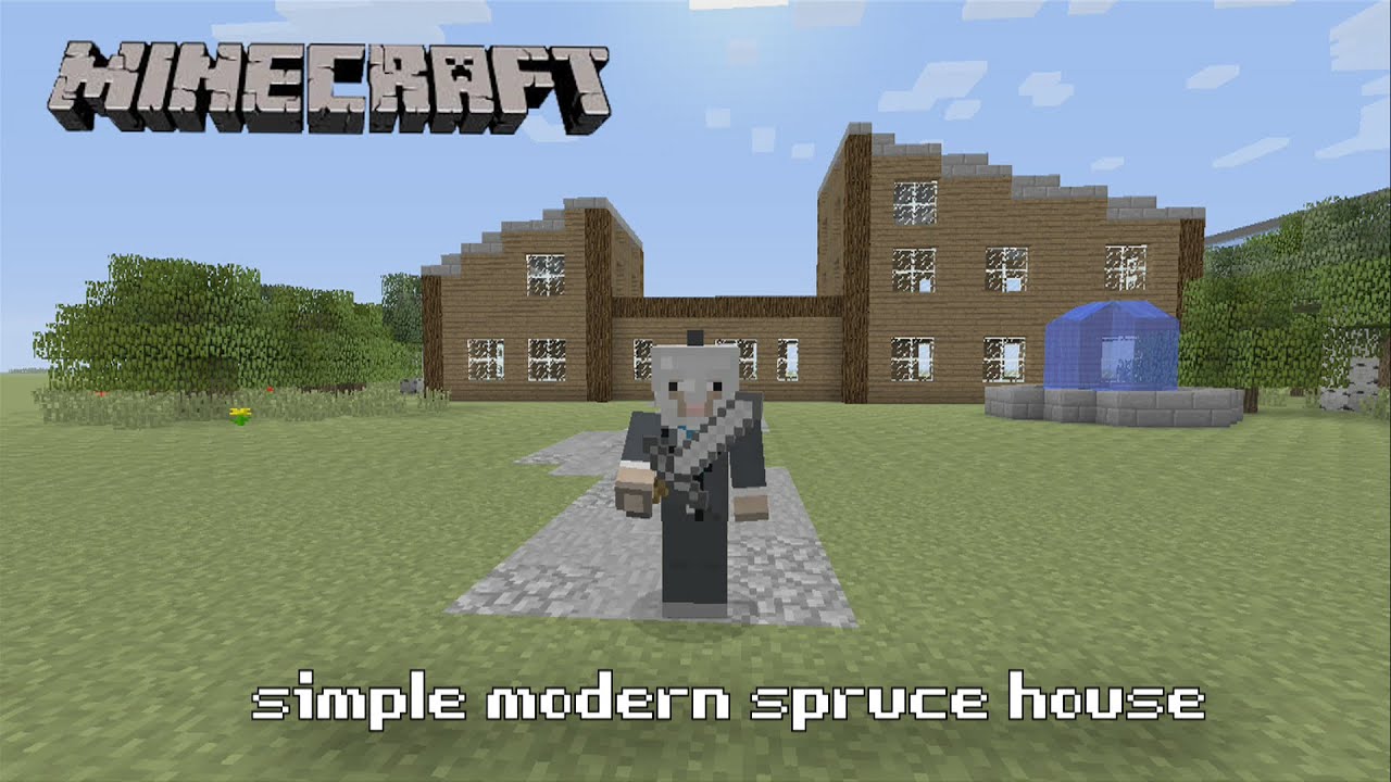 Simple Yet Modern Spruce House in Minecraft! - YouTube