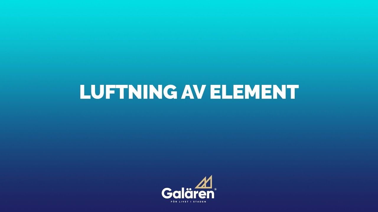 Instruktionsfilm - Luftning av element - YouTube