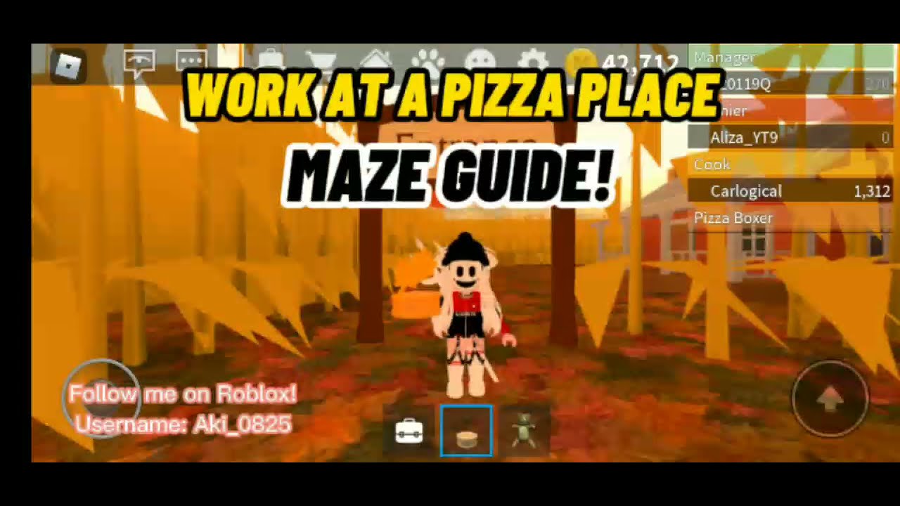 WORK AT A PIZZA PLACE || MAZE GUIDE || ROBLOX - YouTube