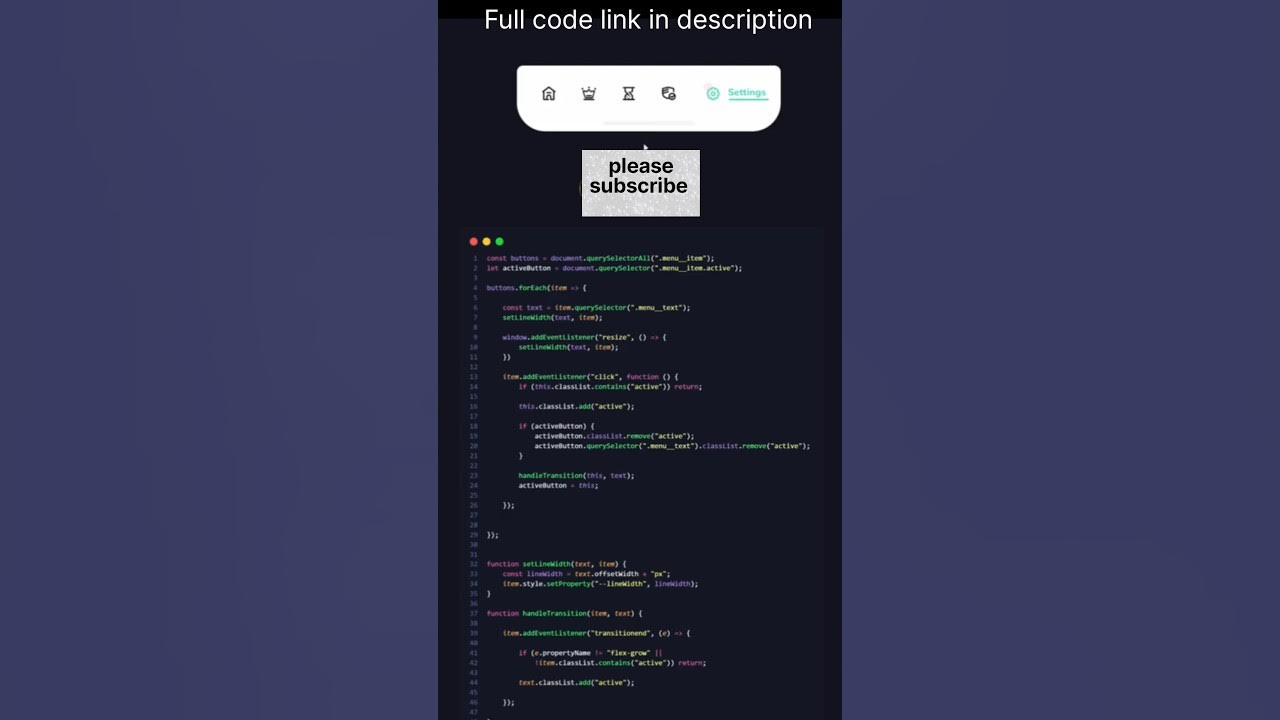 animated tab bar in html and css - YouTube