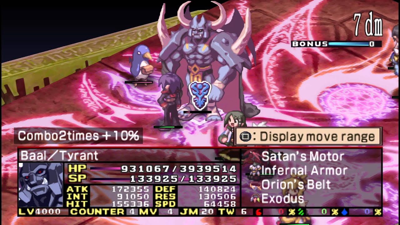 Messing around in Disgaea 2 Dark Hero Days (God Levels, vs Uber Prinny ...