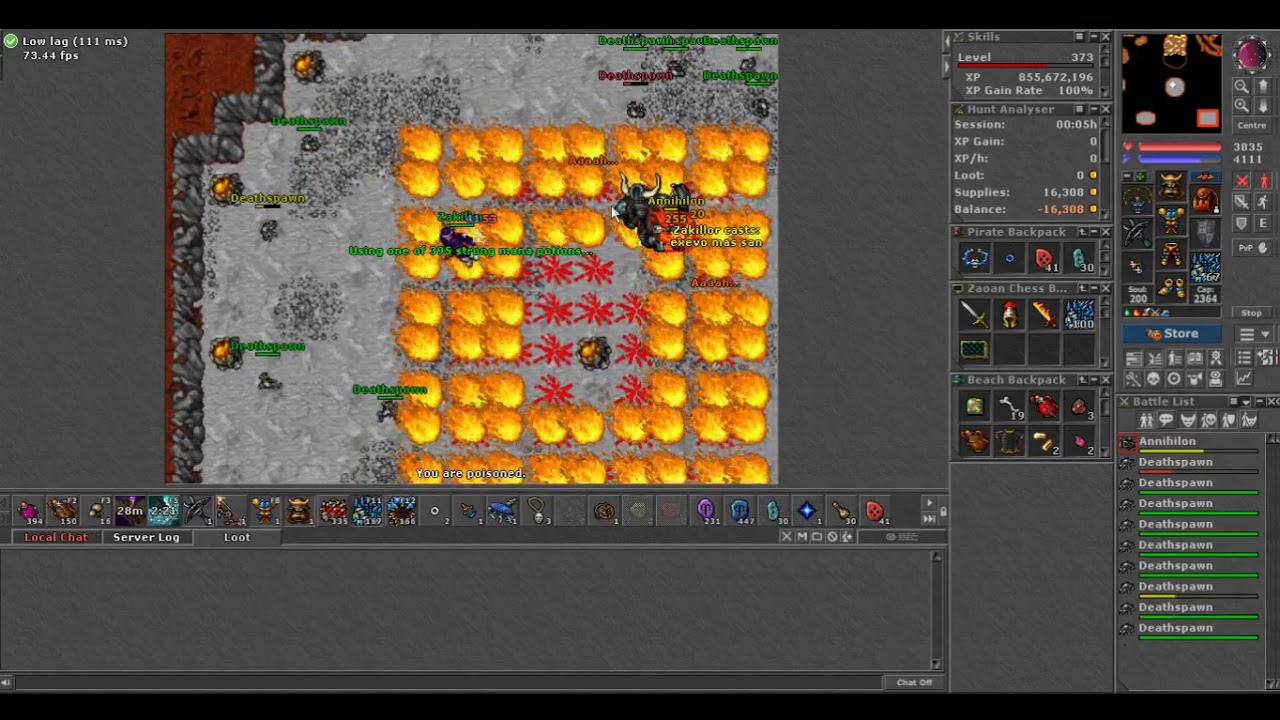 Tibia Paladin 300+ Annihilon (DOUBLE LOOT) - YouTube