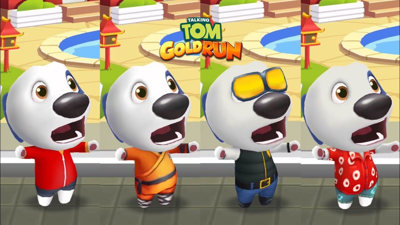 Talking Tom Gold Run - Talking Hank vs Kung Fu Hank vs Deputy Hank vs ...