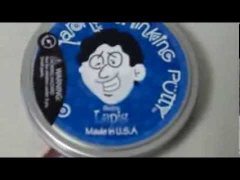 Crazy Aaron's Thinking Putty Electric Blue Lapis Review! - YouTube