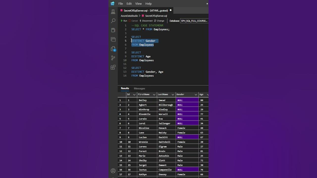 Secret Of Sql Server Distinct Keyword Ms Sql Server 🔥🔥 Youtube
