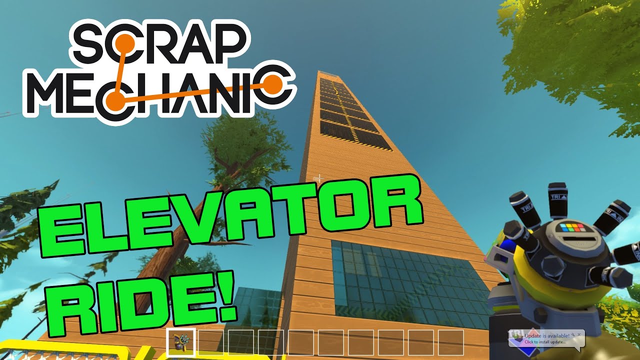 CRAZY ELEVATOR RIDE! (Scrap Mechanic #14) - YouTube