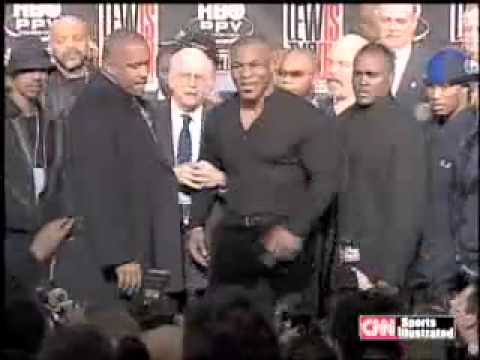 Mike Tyson Flips out at Tyson Lewis Press Conference Jan 22, youtube original