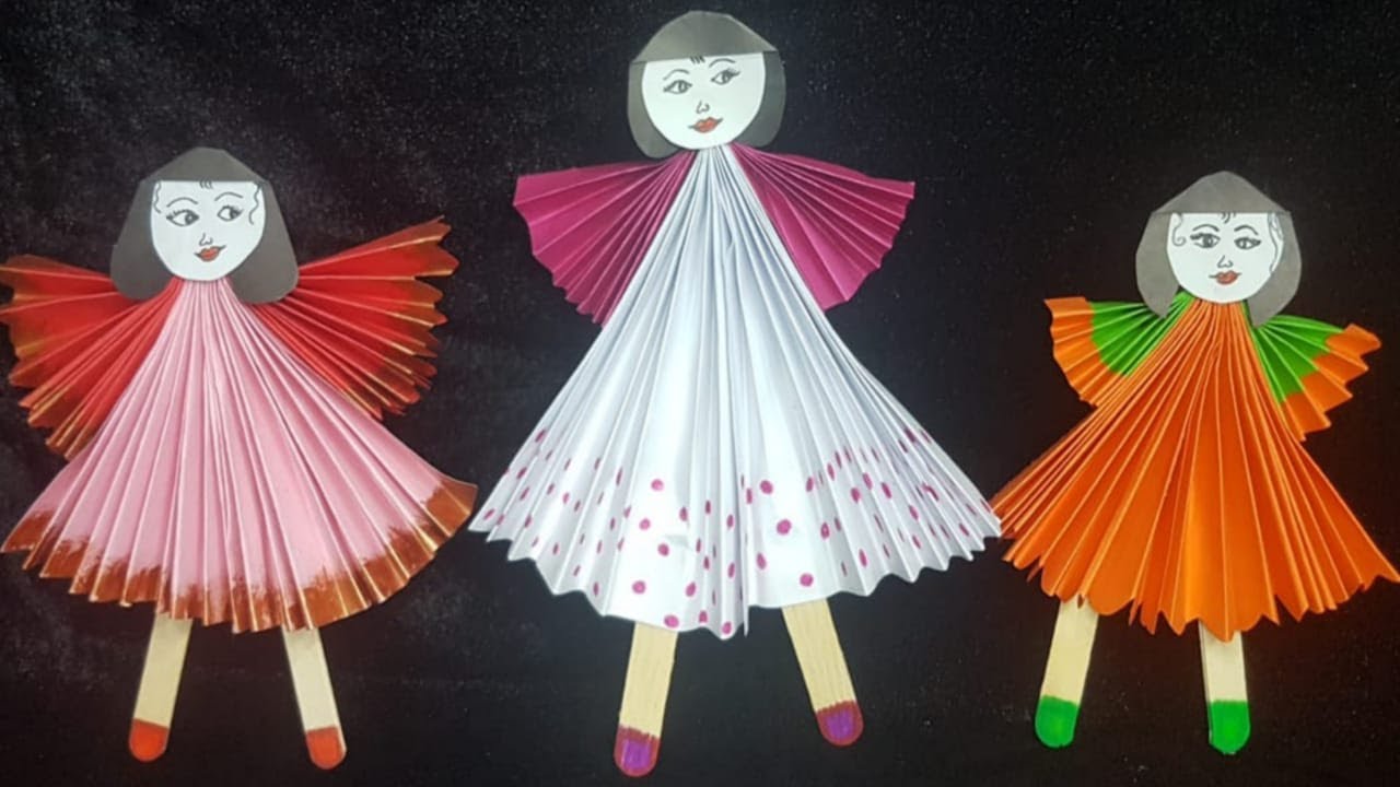 DIY/Easy Paper Doll Craft - YouTube