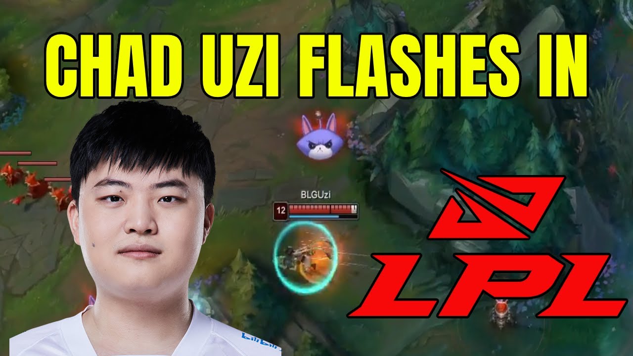 Chad Uzi flashes in to kill enemy adc (BLG vs IG) - YouTube