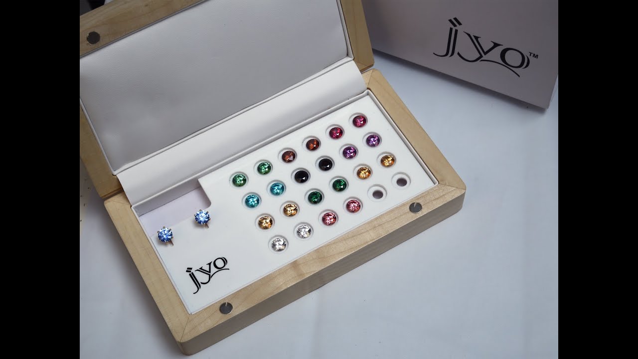 World's first Changeable Stone Stud Earrings - YouTube