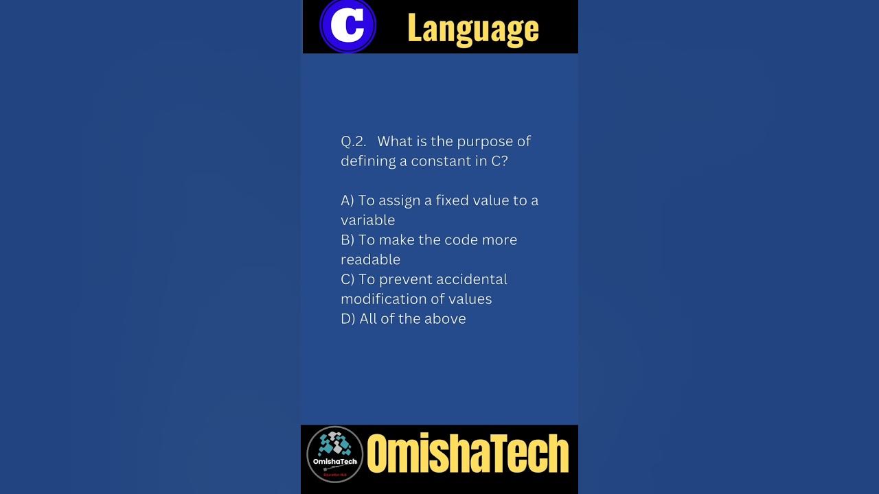 Constant C Programming Shorts Viral Omishatech Constant Cprogramming Youtube