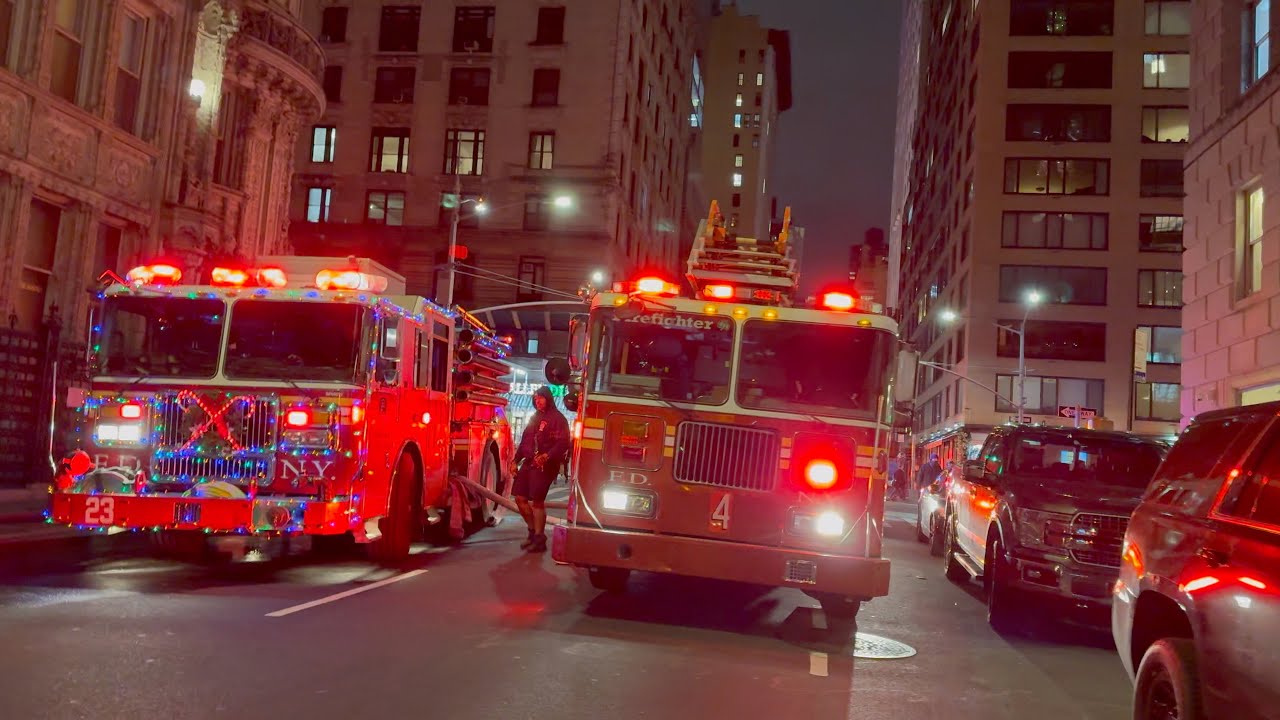 🎄Deck the Rigs! 🎶 Compilation of FDNY Vehicles Decked out for the ...