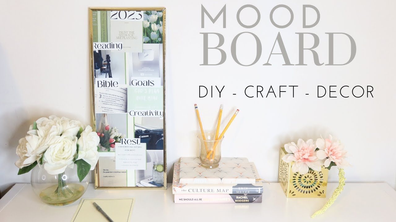 FRAMED MOOD BOARD DIY #crafting - YouTube
