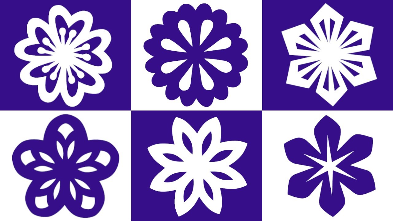 Paper Flower Cutting | How To Make a Paper Flower Design - Part 2/2 ...