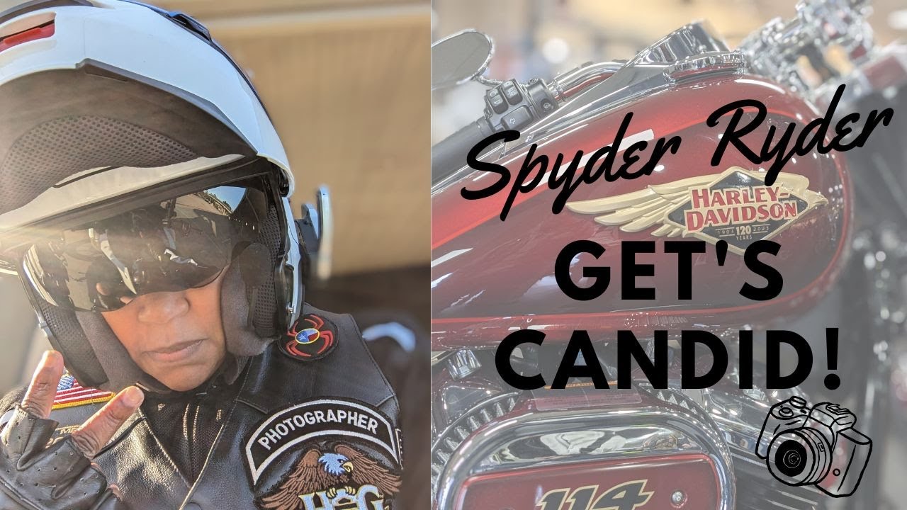 Can-Am Spyder Ryder Takes Photos of HOG's - YouTube