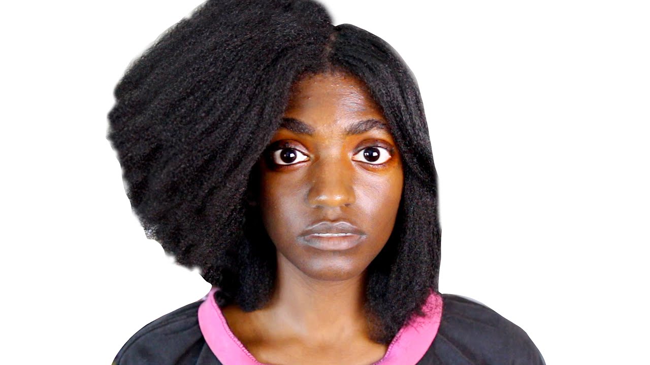 I STRAIGHTENED my 4C Hair. - YouTube