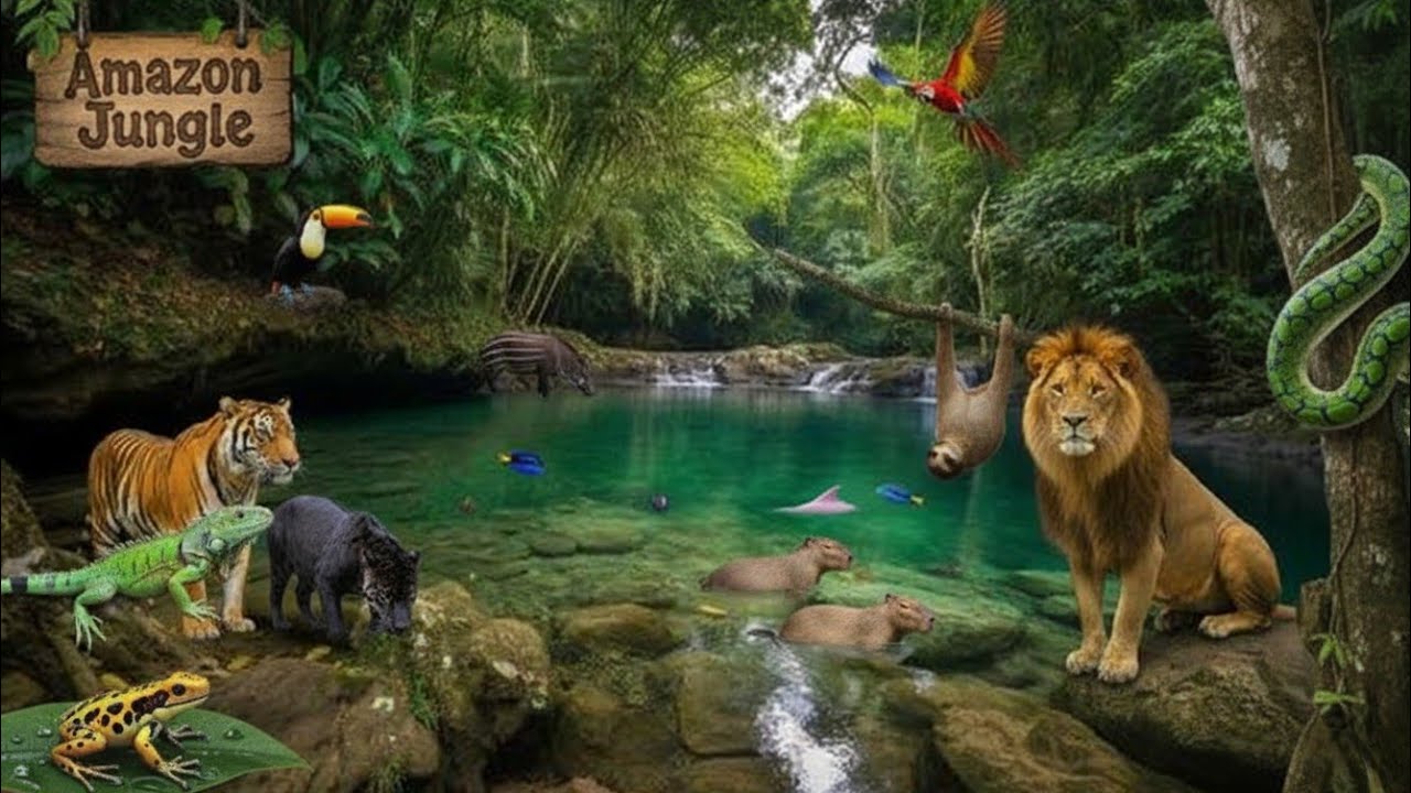 4K ULTRA HD AMAZON JUNGLE ! ANIMAL DISCOVERY ! 4K ULTRA HD RELAXATION ...