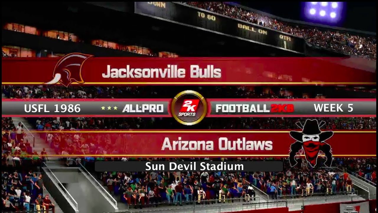 The Lost Seasons: USFL 1986 Week 5 - Jacksonville Bulls (1-3) @ Arizona ...