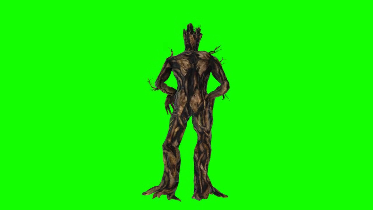 groot walk animated back Guardians of the Galaxy chroma - YouTube