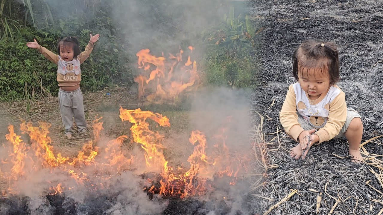 Mother was scared when the fire almost burned her child. - YouTube