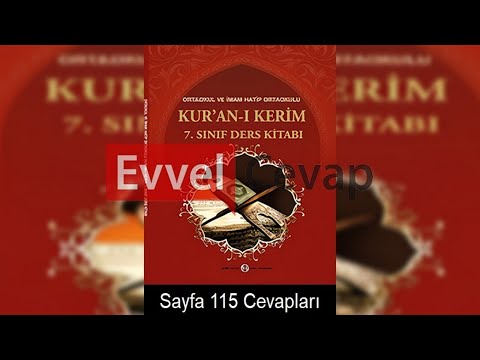 7. Sınıf Kur’an-ı Kerim Ders Kitabı Cevapları Semih Ofset Yayınları Sayfa 115