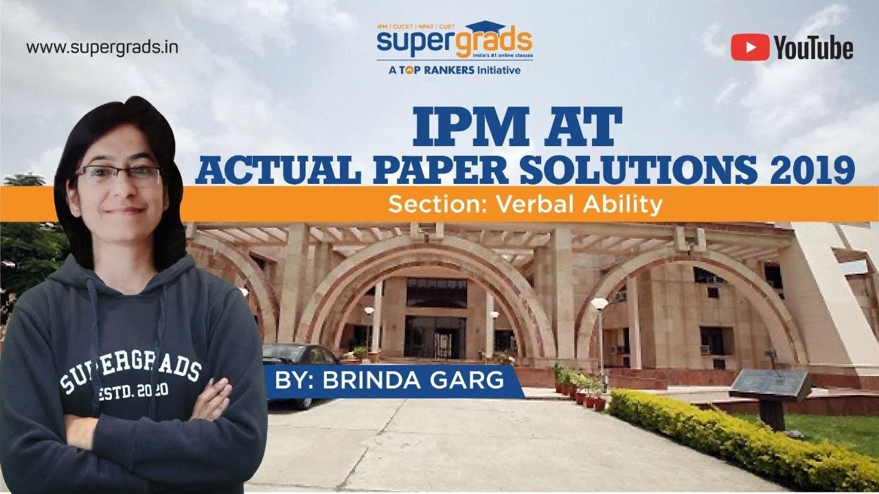 IPM 2019 Paper Solution | IPM Previous Year Paper Solution- Verbal ...