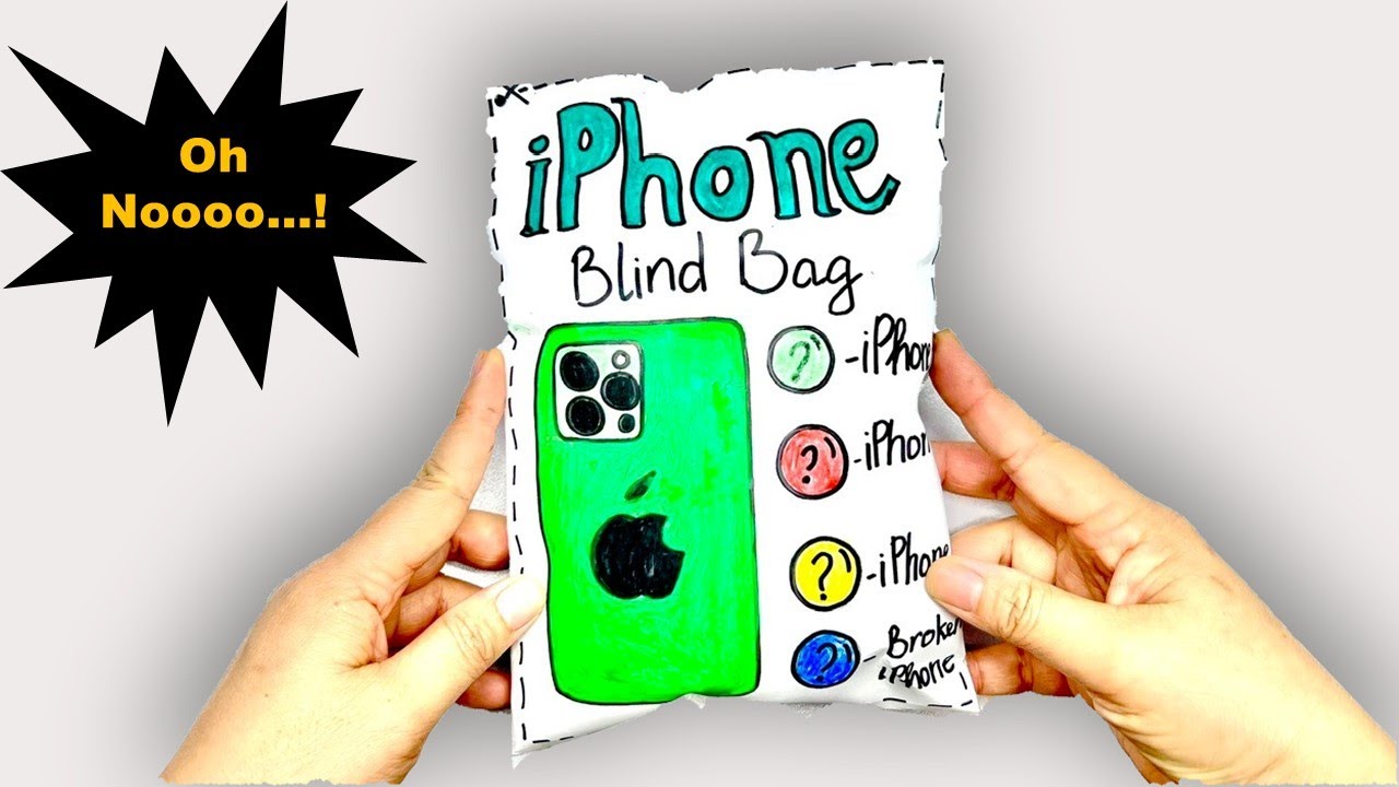 [Paperdiy] 📲IPHONE blind bag paper😭OH NO ! | Blindbag paper DIY # ...