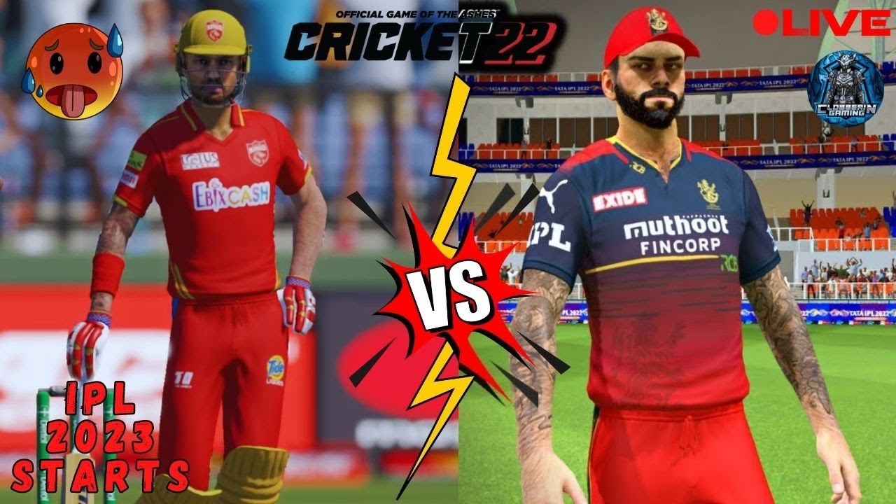 🔴IPL Starts 2023 PBKS vs RCB T20 Match | Match: 27th - CRICKET 22 - # ...
