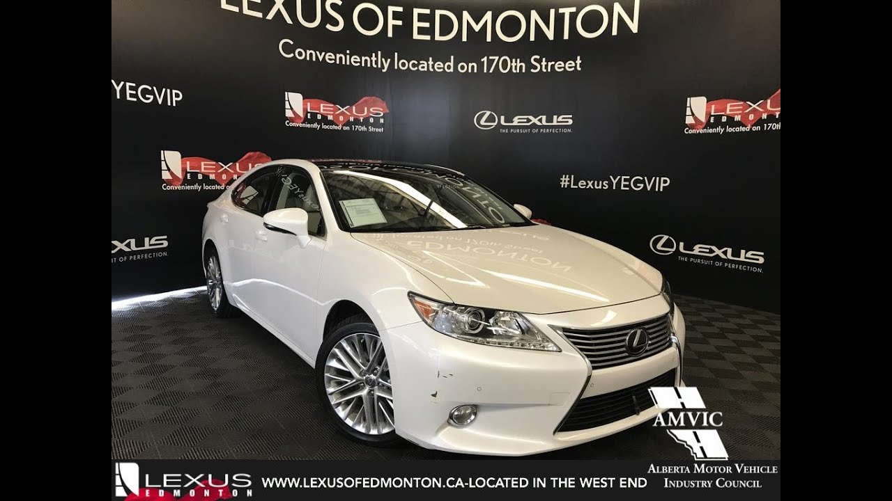 White 2013 Lexus ES 350 Technology Package Review Edmonton Alberta ...