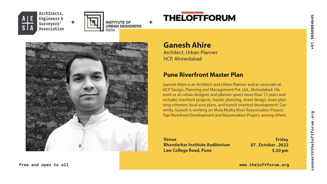 Talk | Ganesh Ahire | Pune Riverfront Development Master Plan - YouTube