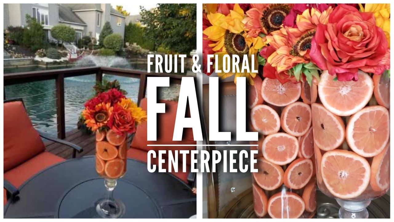 Fall Decor 2019 | Fresh Fruit Fall Floral Arrangement - YouTube