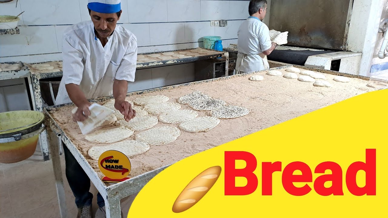 Baking traditional Iranian bread by skilled baker | Barbari Bread - YouTube