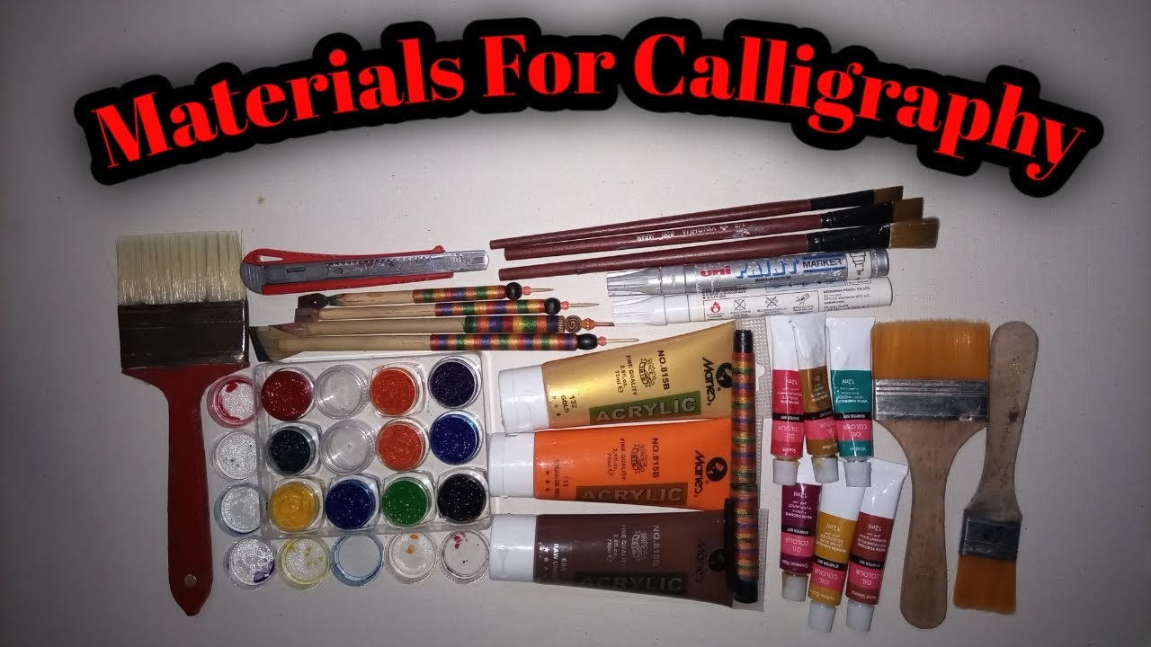 Calligraphy Art Material/The BEST Art Supplies for Beginners - YouTube