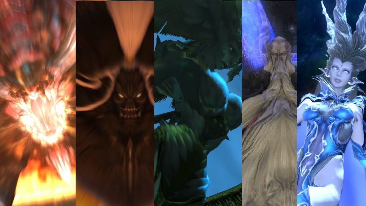 Final Fantasy XIV A Realm Reborn - All Primal Solo Extreme Boss Battles ...