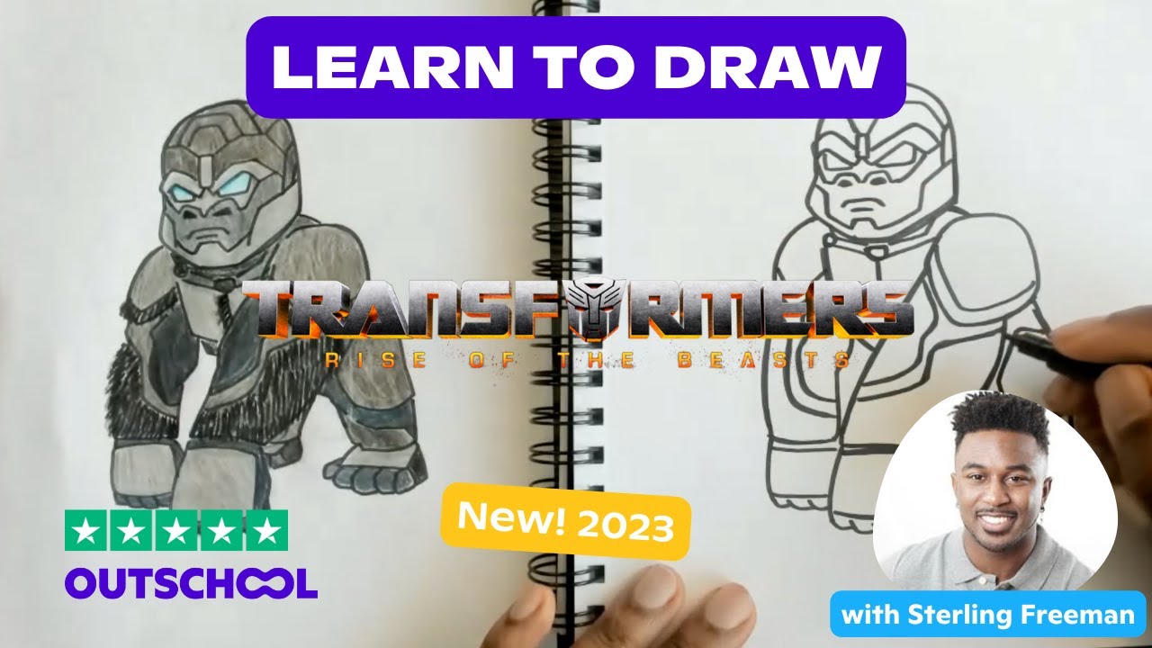 💥 How to Draw OPTIMUS PRIMAL Transformers Rise of the Beasts | Easy ...