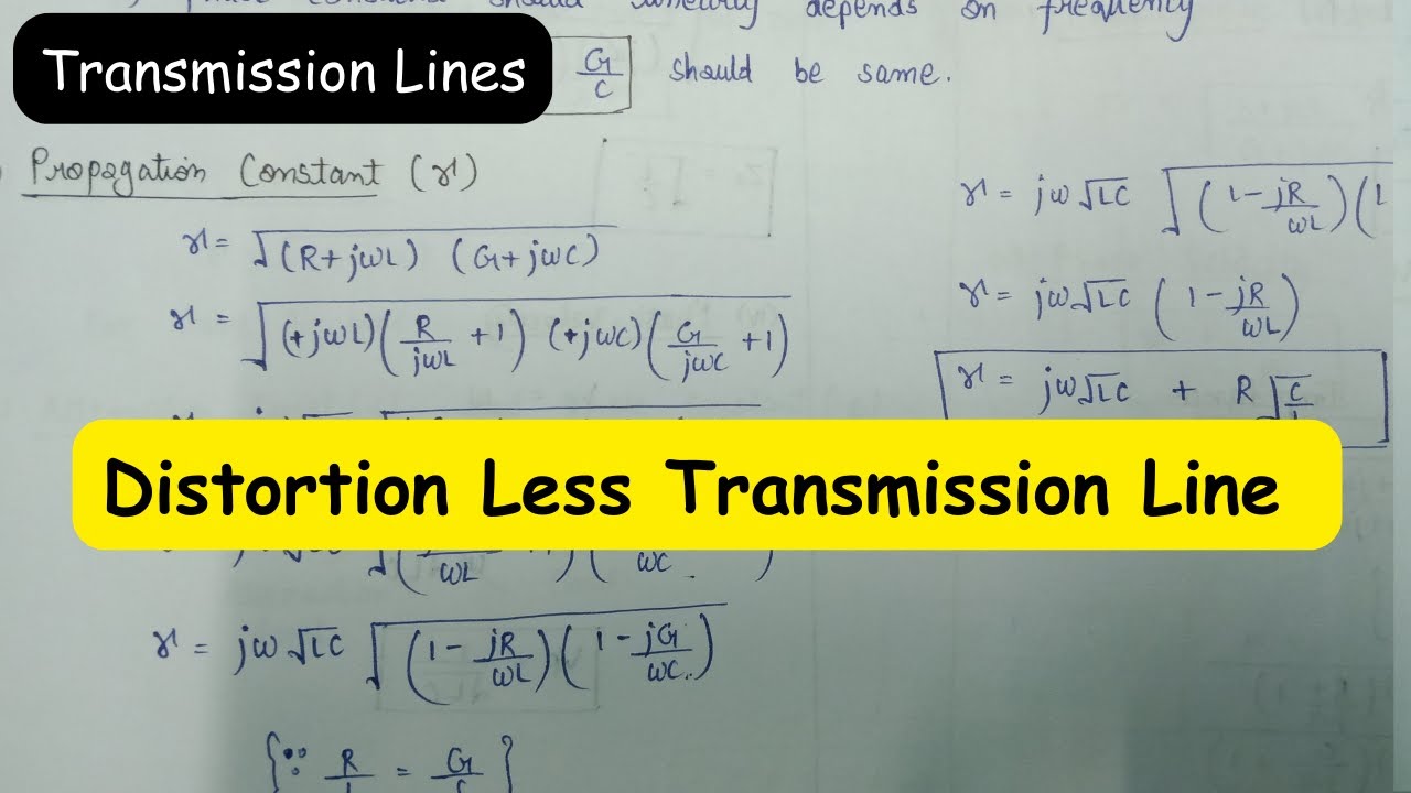 Distortion Less Transmission Line - YouTube