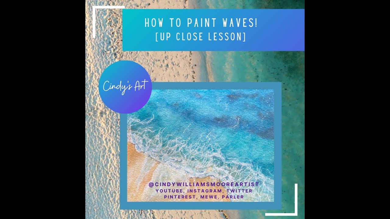 Beach Wave Watercolor | Easy Watercolor Tutorial | Ocean Waves - YouTube