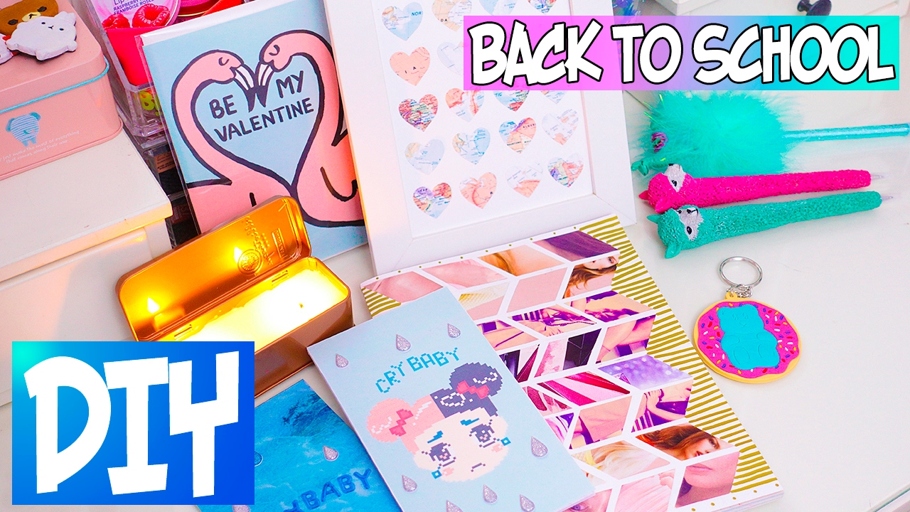 DIY СНОВА В ШКОЛУ! ДЕКОР Канцелярии TUMBLR/ Back To School - YouTube