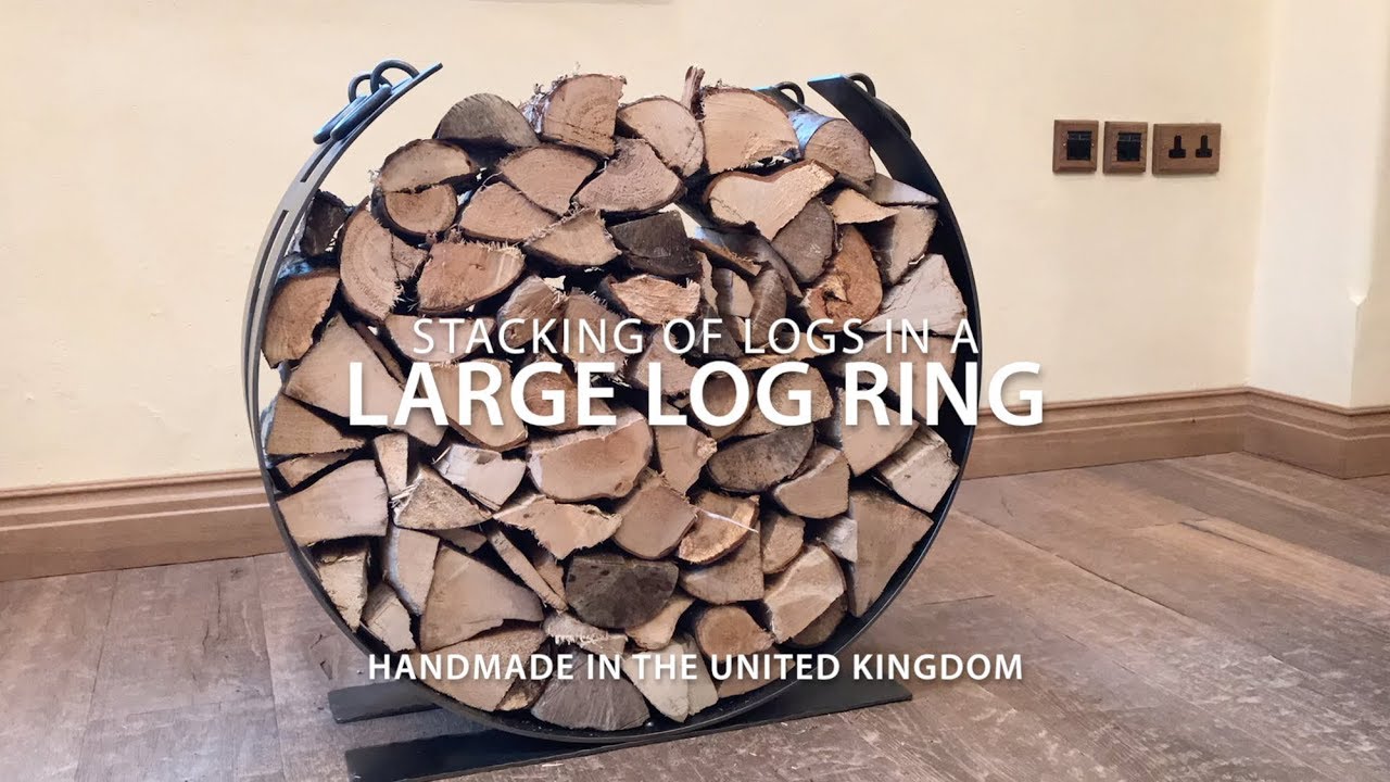 Stacking Of Logs In A Large Log Ring - YouTube