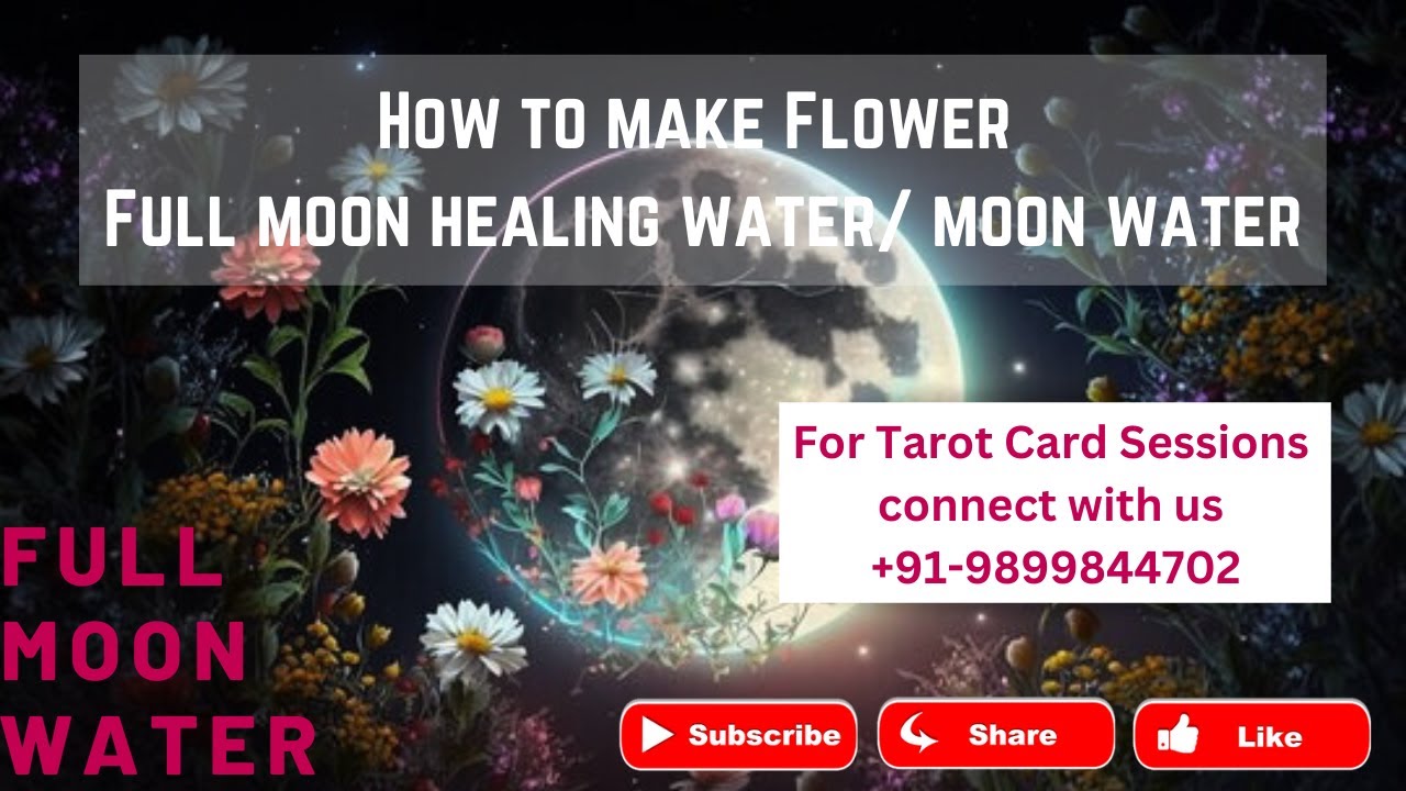 How to Make Flower Full Moon Healing Water || Moon Water - YouTube