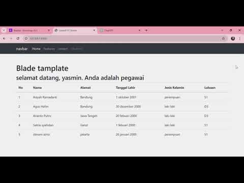 TUTORIAL LARAVEL 11 :TEMPLATING VIEW MEMBUAT INPUT DATA || YASMIN NABILAH RAIHANA_23110084 - YouTube