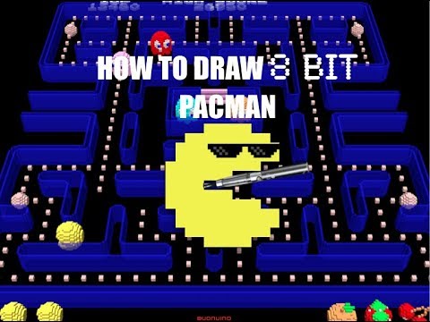HOW TO DRAW 8 BIT PACMAN - YouTube