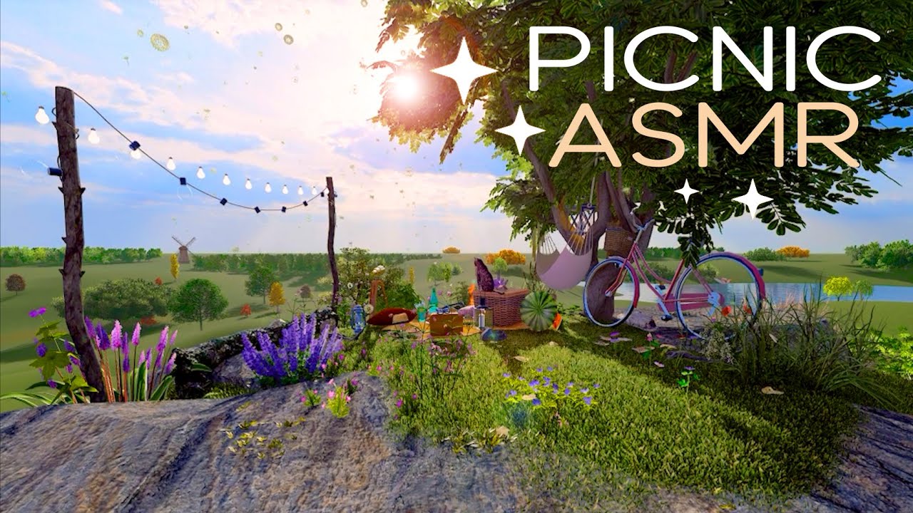 Summer Day Picnic ASMR Virtual Tour 🌿 Beautiful Sunny Day With Calming Nature & Birds Sounds ...