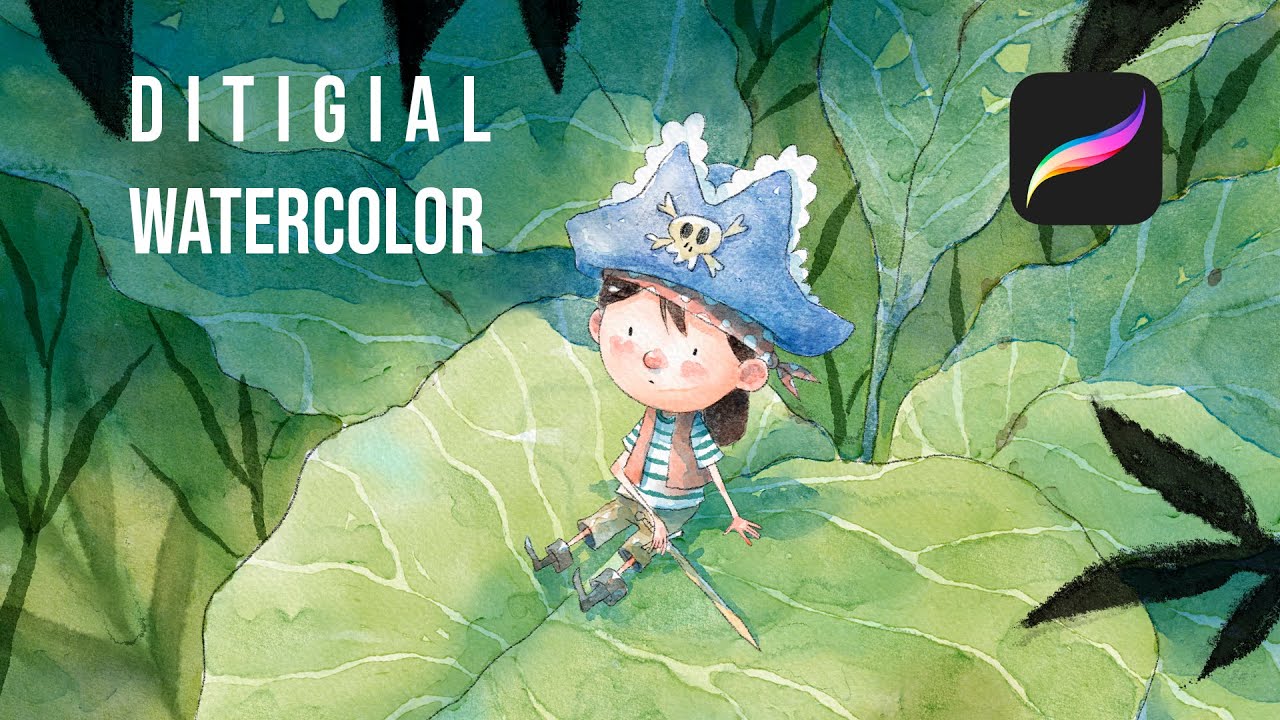 Digital Watercolor - Procreate - YouTube