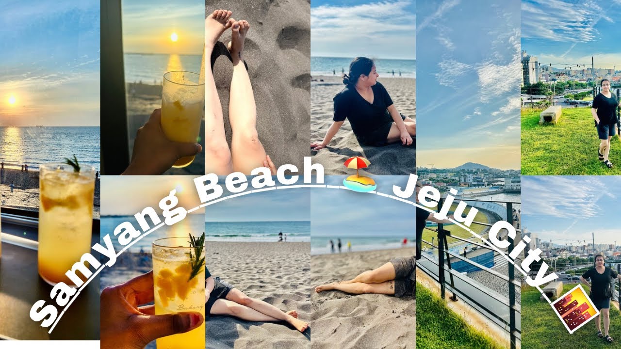 Samyang Beach 🏖️ (Black Sand Beach) Jeju City 🌆 South Korea 🇰🇷 - YouTube