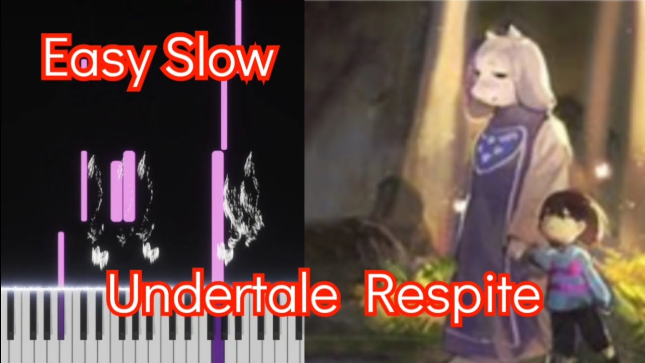 Undertale | Respite | 傳說之下 | EASY SLOW Piano Tutorial - YouTube